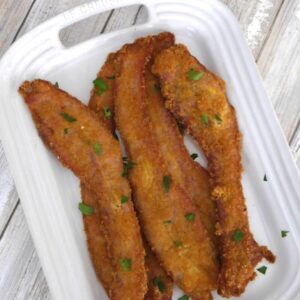 Pork Rind Crusted Bacon - Step Away From The Carbs