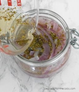 Mediterranean Marinated Red Onions - Step Away From The Carbs