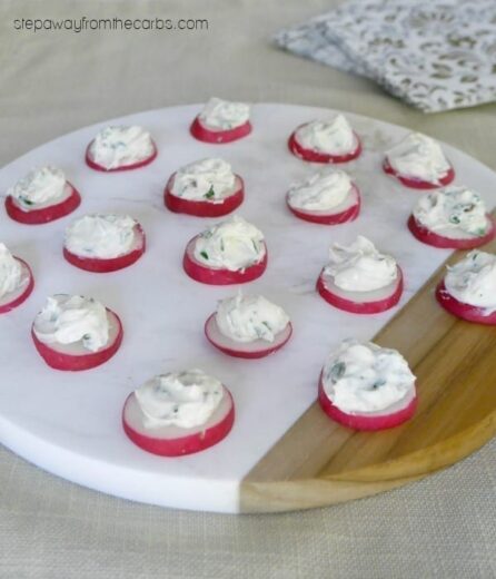 Radish and Creamy Anchovy Canapés - Step Away From The Carbs