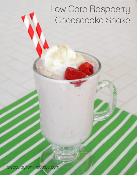 Low Carb Raspberry Cheesecake Shake - Step Away From The Carbs